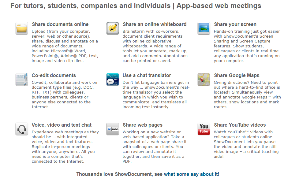 Showdocument — программа для видеоконференций. Обзор на ShowDocument, отзывы, цены | Coba.Tools