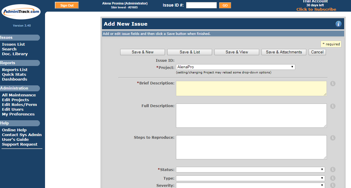 AdminiTrack обзор описание список дел Админитрек
