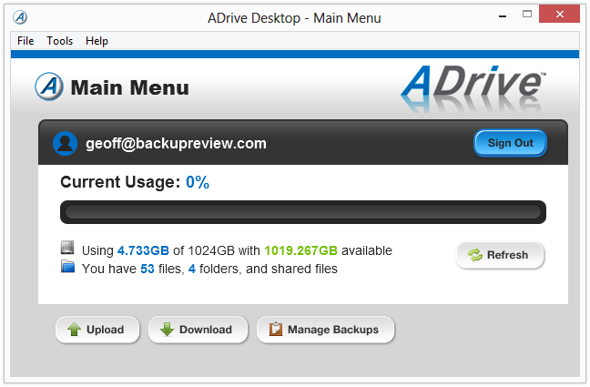 Adrive — облачное хранилище. Скачать ADrive для ПК или смартфона | Coba ...