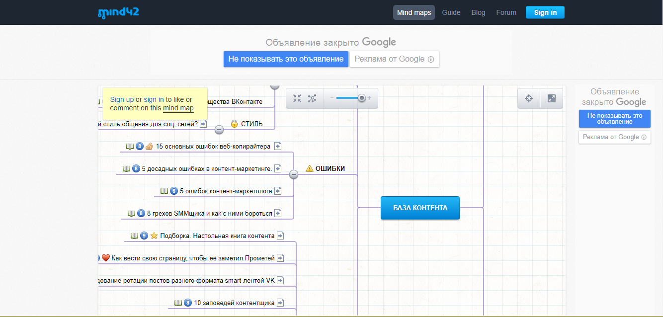Mind42 — инструмент для создания схем и диаграмм. Обзор на Mind42, отзывы, цены | Coba.Tools