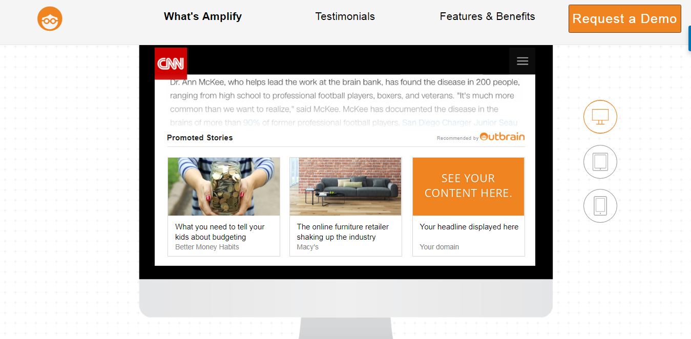 Outbrain. Обзор на Outbrain, отзывы, цены | Coba.Tools